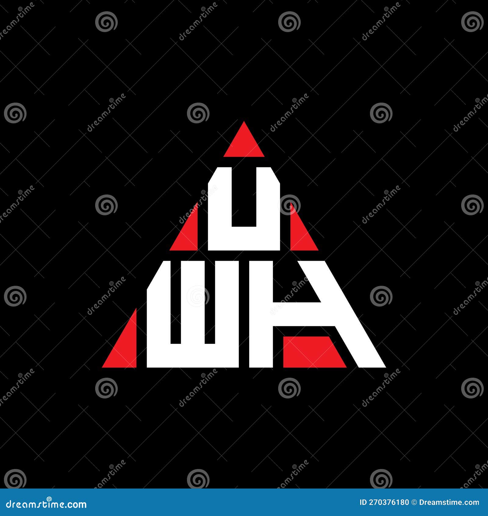 UWH Triangle Letter Logo Design with Triangle Shape. UWH Triangle Logo ...