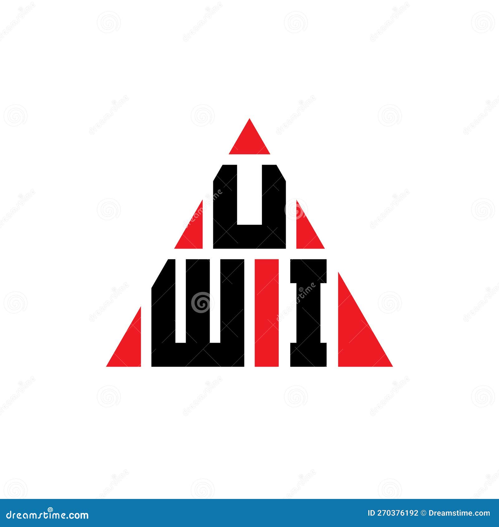 UWI Triangle Letter Logo Design with Triangle Shape. UWI Triangle Logo ...