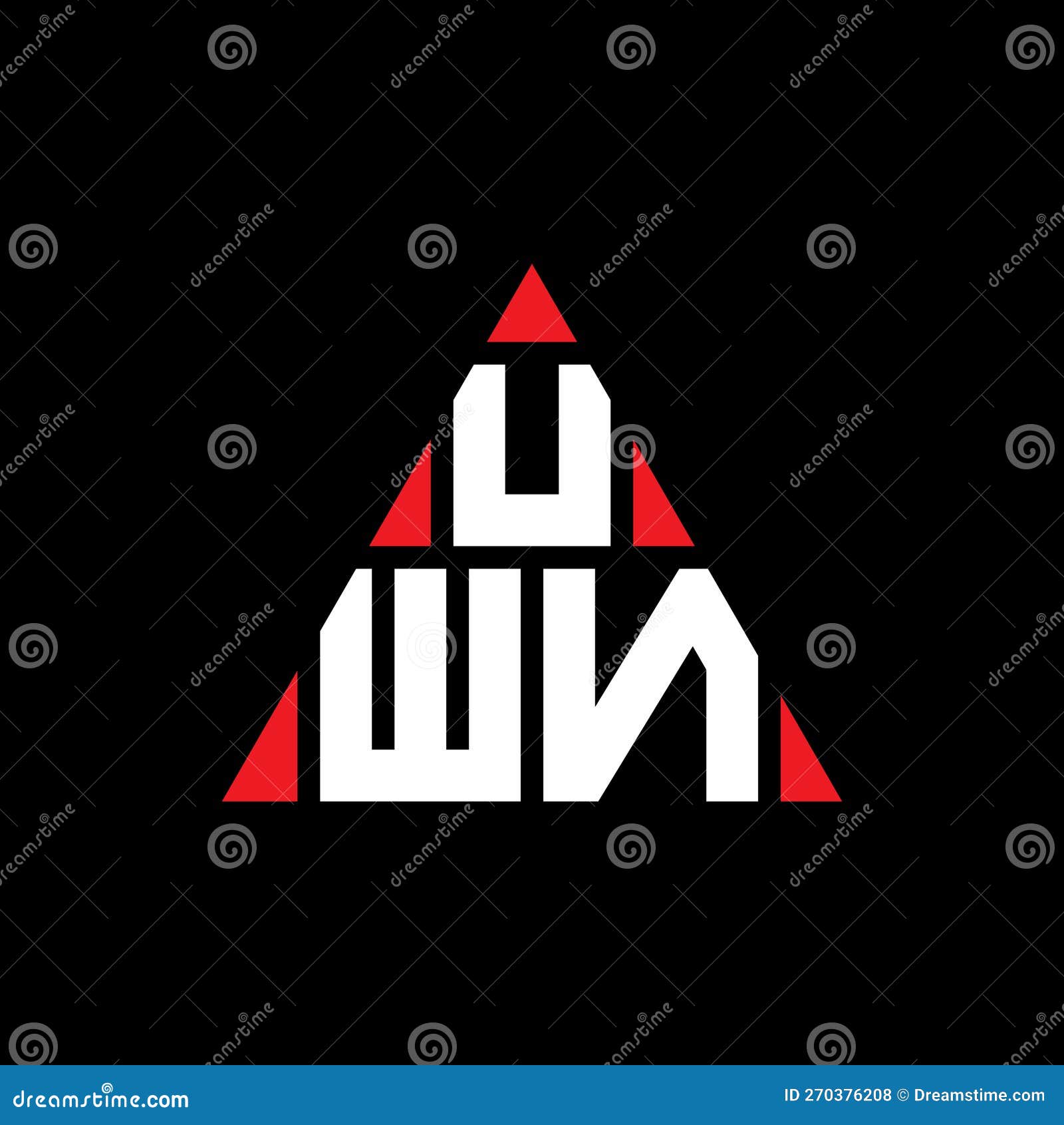 UWN Triangle Letter Logo Design with Triangle Shape. UWN Triangle Logo ...