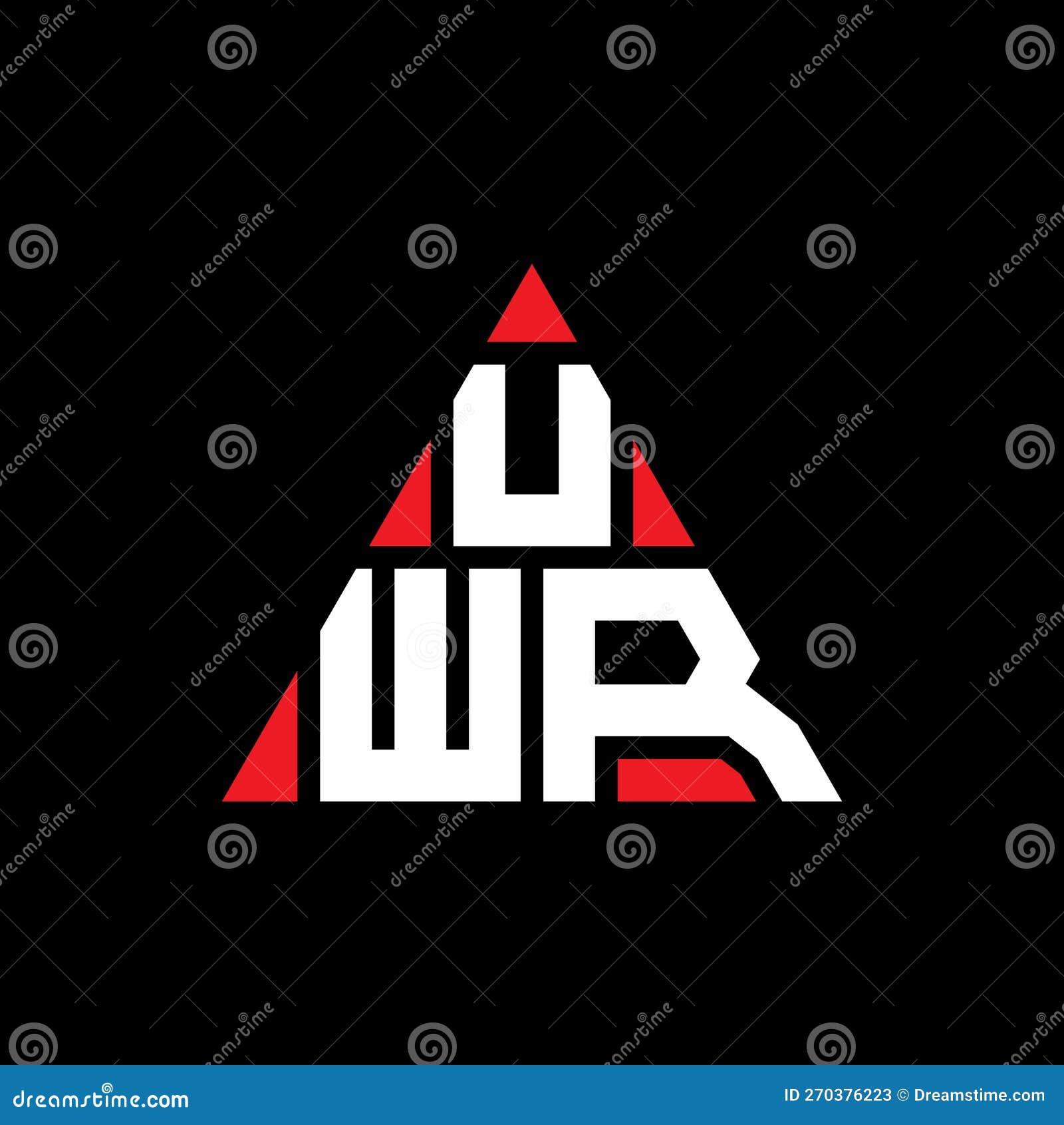 UWR Triangle Letter Logo Design with Triangle Shape. UWR Triangle Logo ...