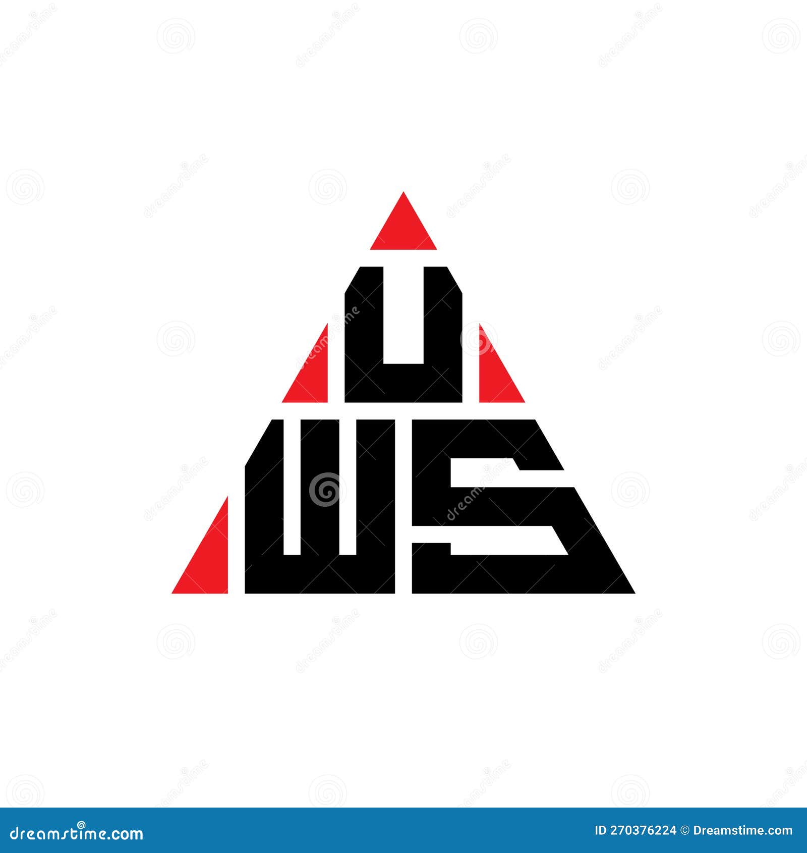 UWS Triangle Letter Logo Design with Triangle Shape. UWS Triangle Logo ...