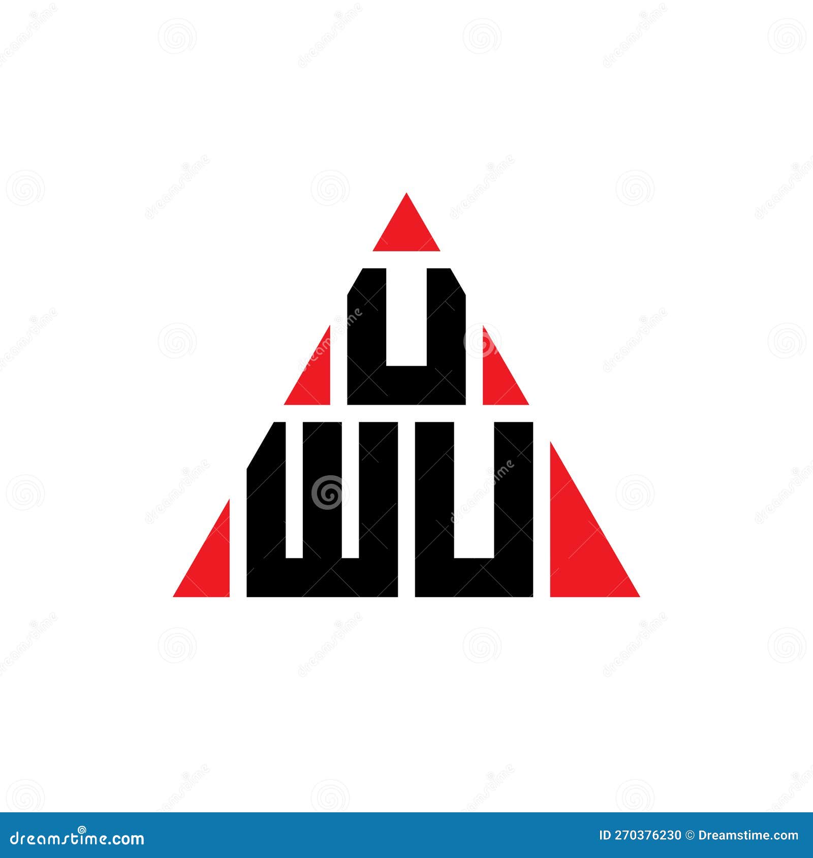 UWU Triangle Letter Logo Design with Triangle Shape. UWU Triangle Logo ...