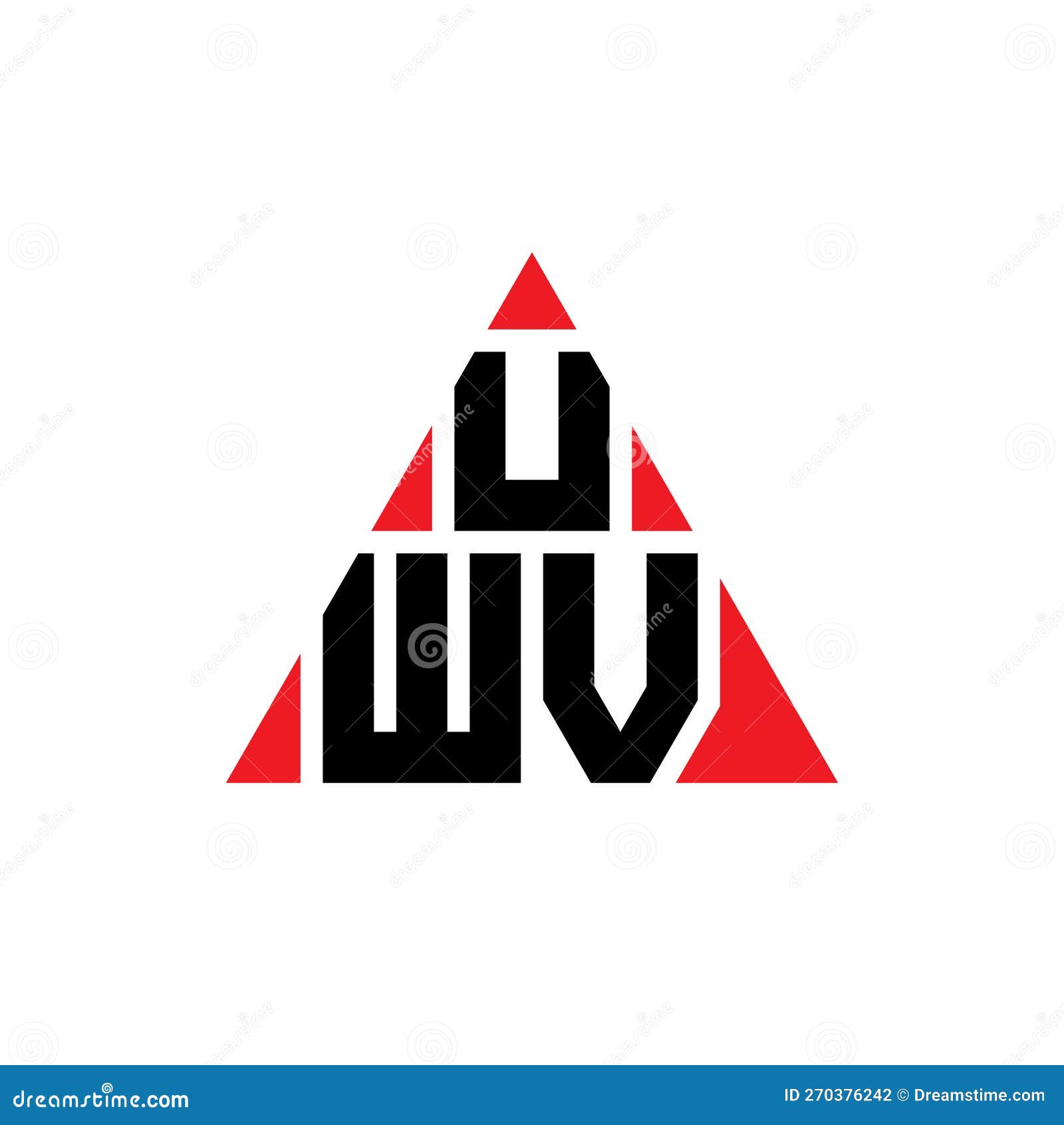 UWV Triangle Letter Logo Design with Triangle Shape. UWV Triangle Logo ...