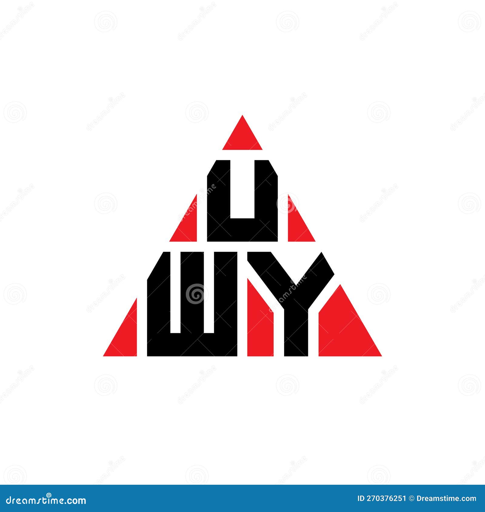 UWY Triangle Letter Logo Design with Triangle Shape. UWY Triangle Logo ...