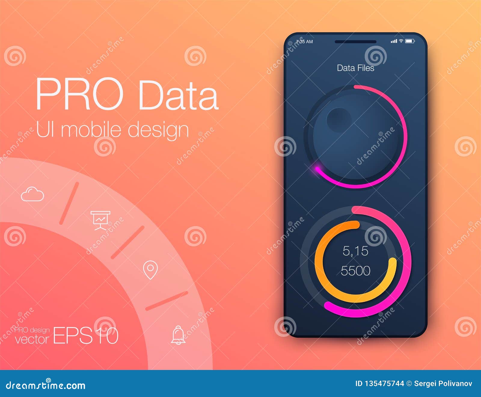 UX Audio Player Templates. Stock Vector Eps10 Stock Vector ...