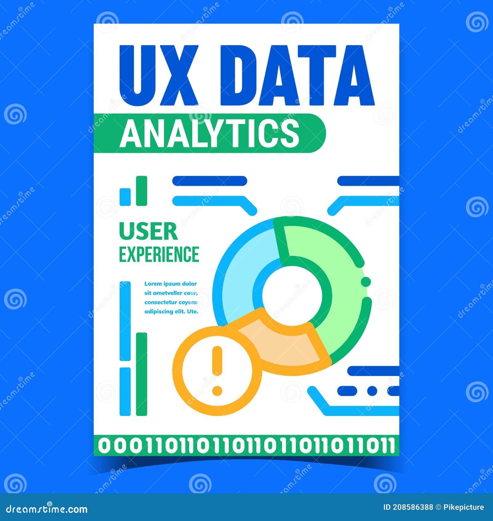 Ux Data Analytics Creative Promotion Poster Vector Stock Vector ...