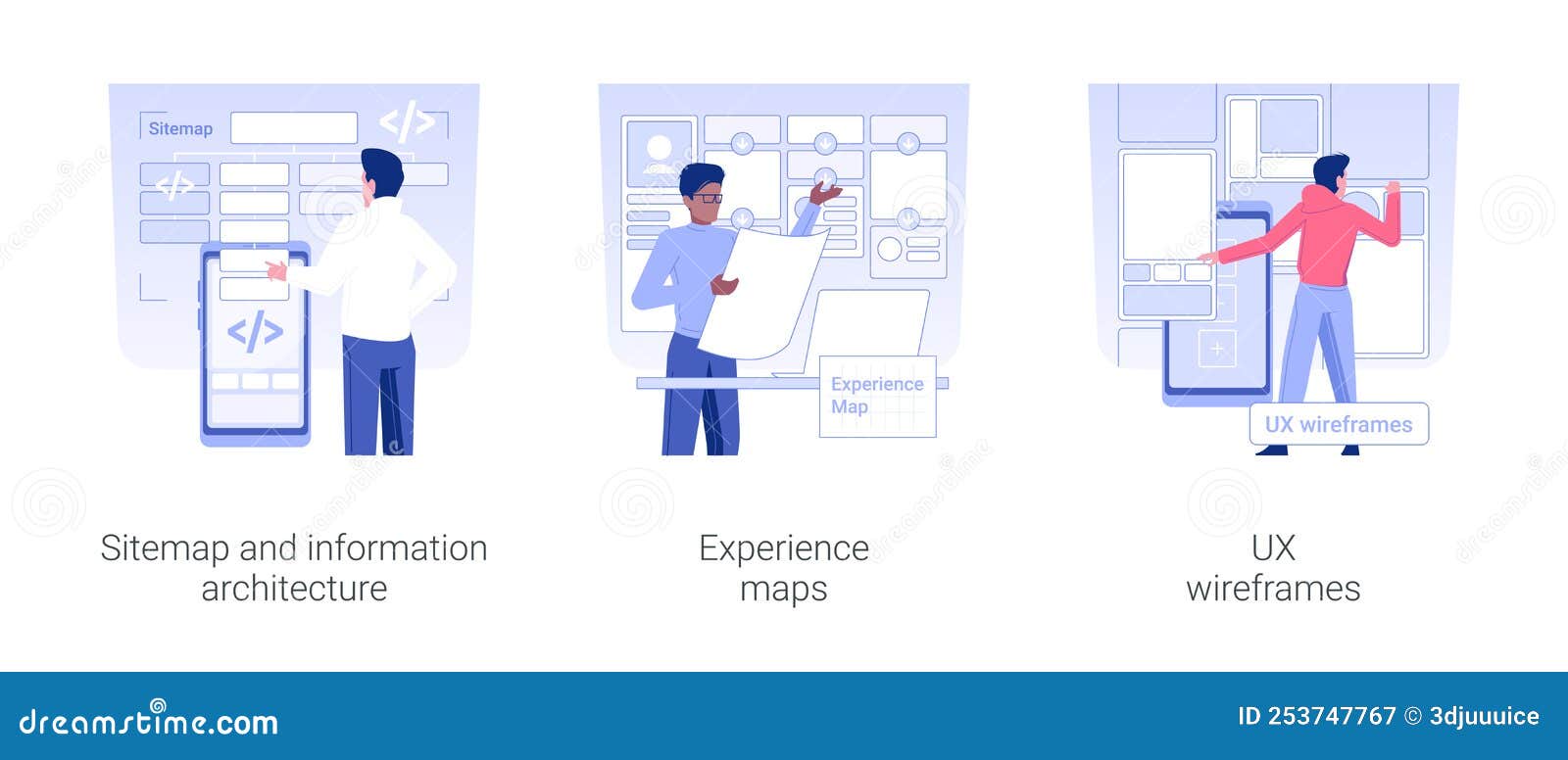 UX Design Isolated Concept Vector Illustrations. Stock Vector ...