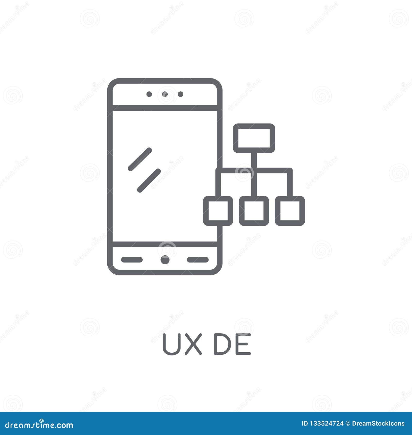 UX Design Linear Icon. Modern Outline UX Design Logo Concept on Stock ...