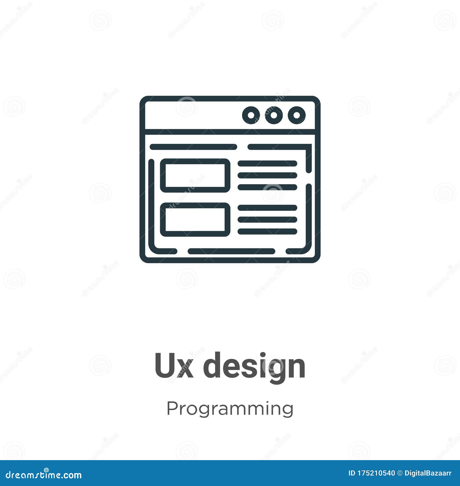 Ux Design Outline Vector Icon. Thin Line Black Ux Design Icon, Flat ...