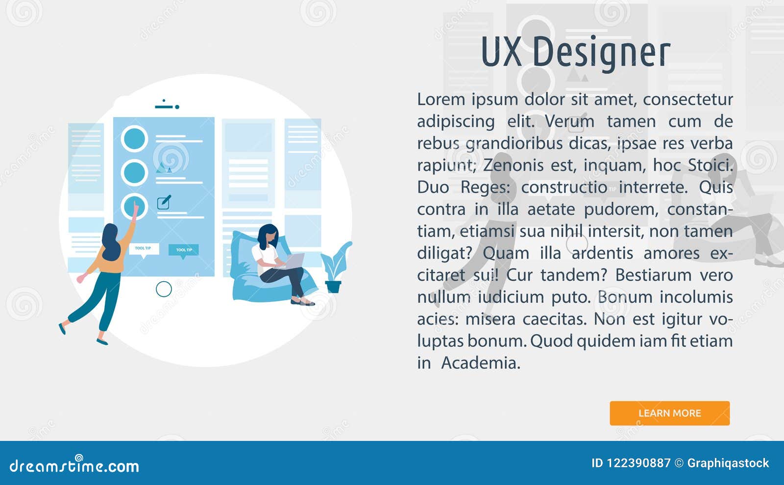 UX Designer Conceptual Banner Stock Vector - Illustration of flower ...