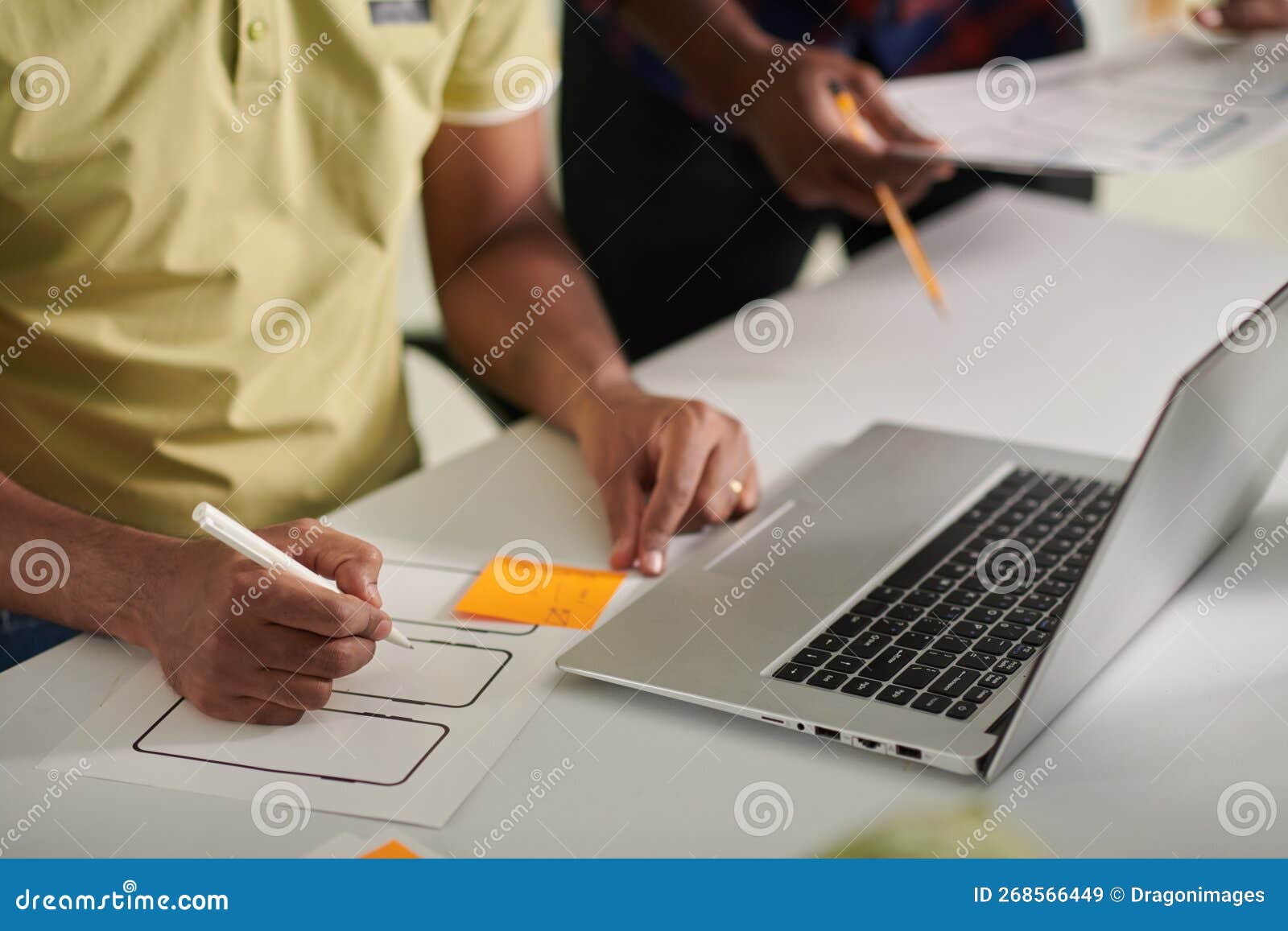 UX Designer Creating Wireframe Stock Image - Image of creative, create ...