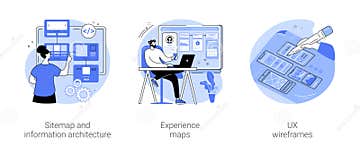 UX Designer Workflow Isolated Cartoon Vector Illustrations Se Stock ...