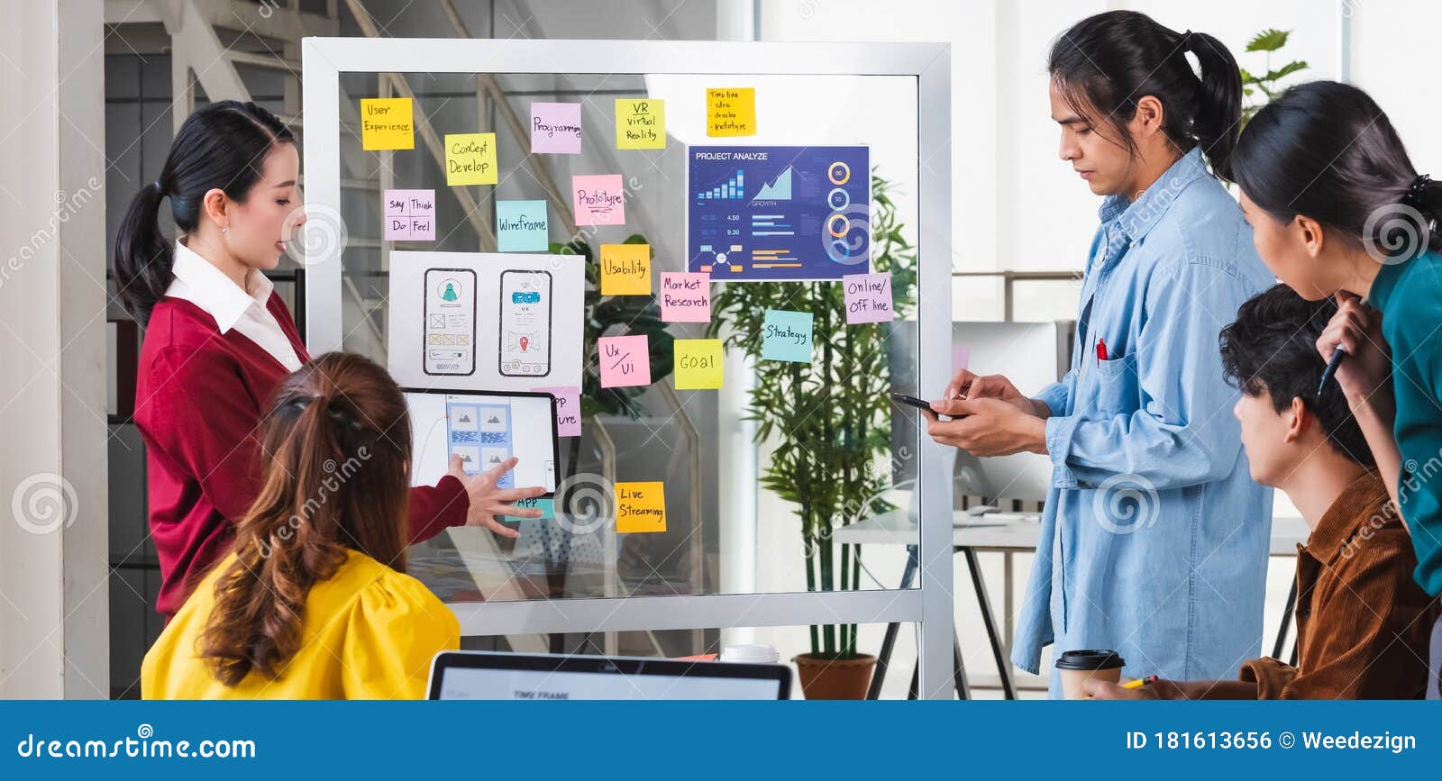 Ux Developer and Ui Designer Presenting and Testing Mobile App ...