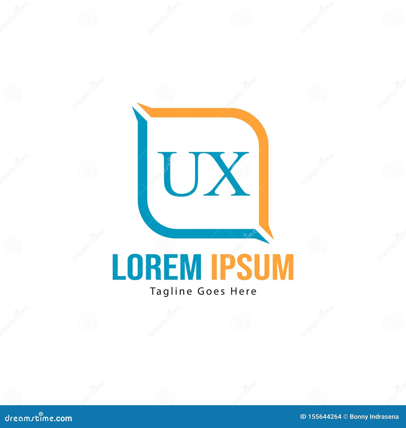 UX Letter Logo Design. Creative Modern UX Letters Icon Illustration ...