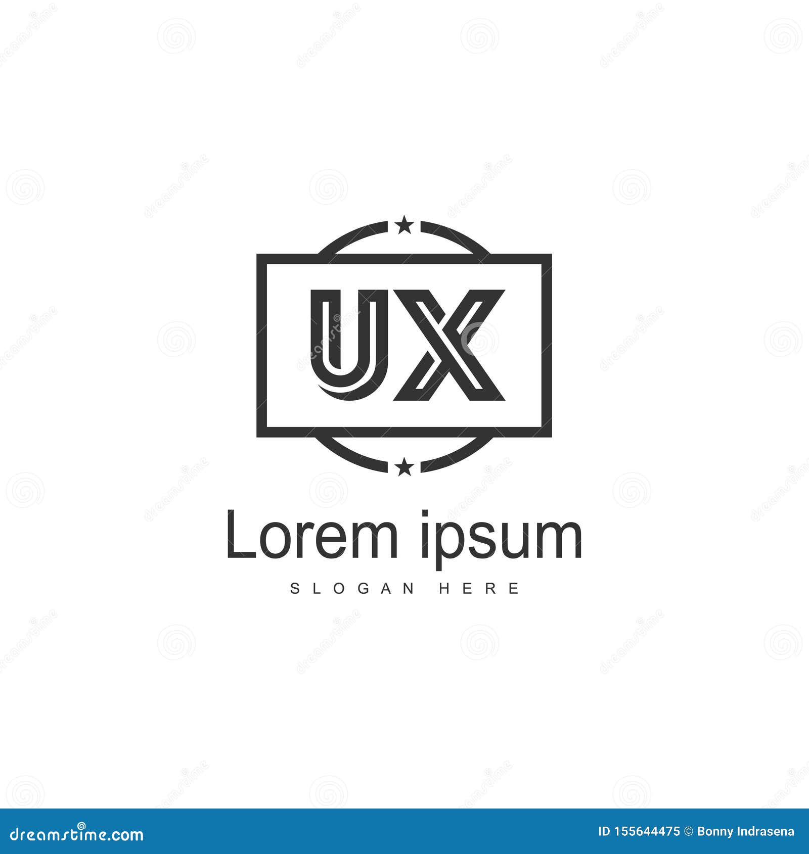 UX Letter Logo Design. Creative Modern UX Letters Icon Illustration ...