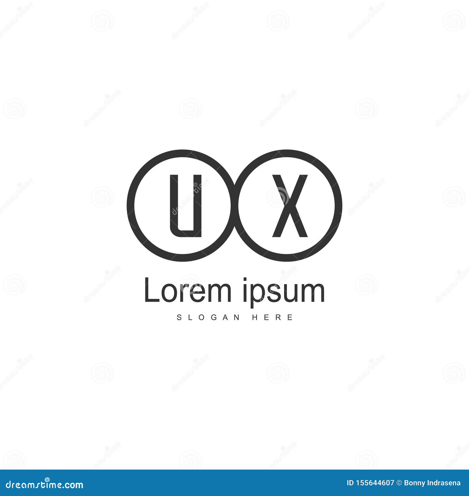 UX Letter Logo Design. Creative Modern UX Letters Icon Illustration ...