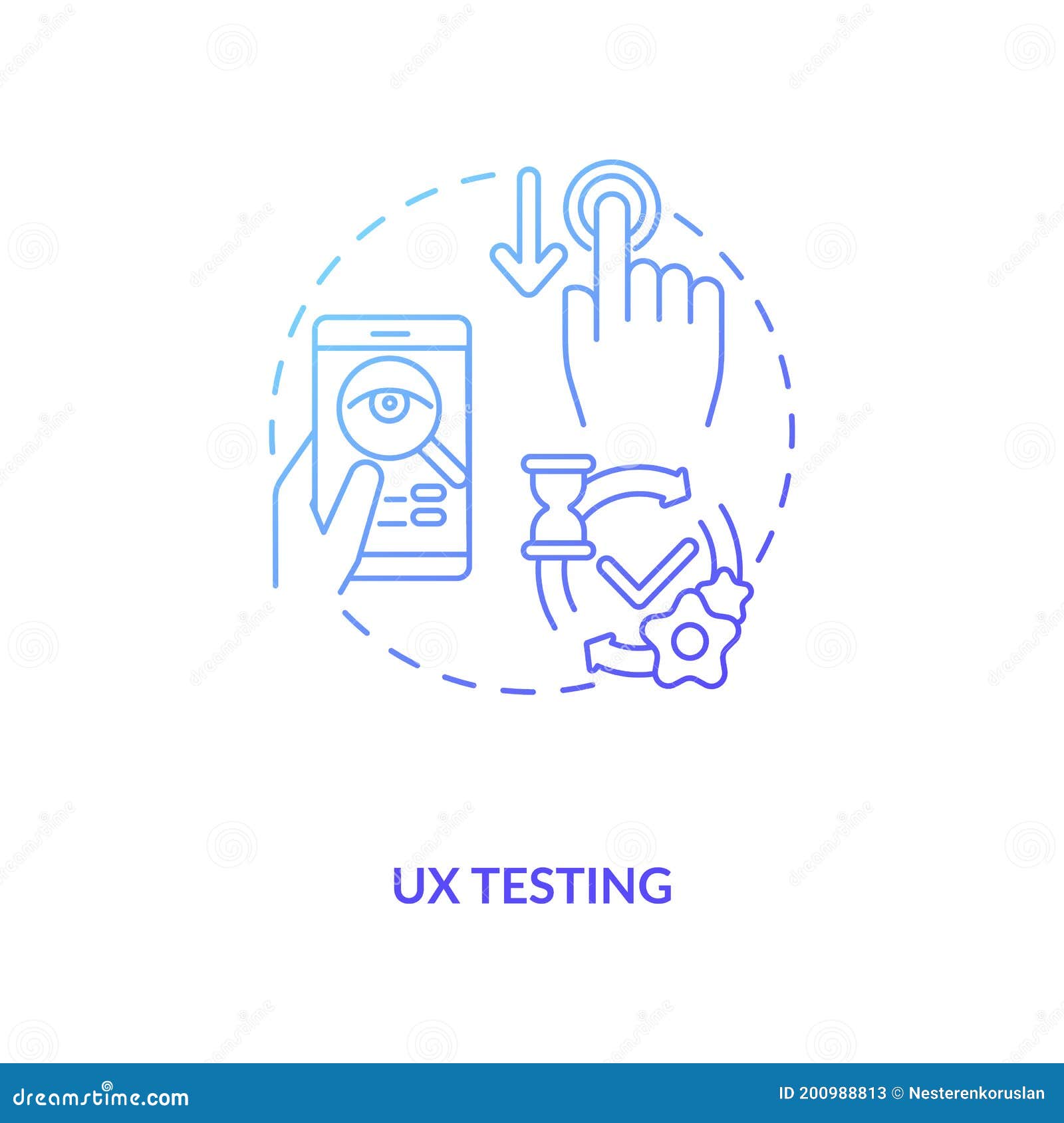 UX testing concept icon stock vector. Illustration of metaphor - 200988813