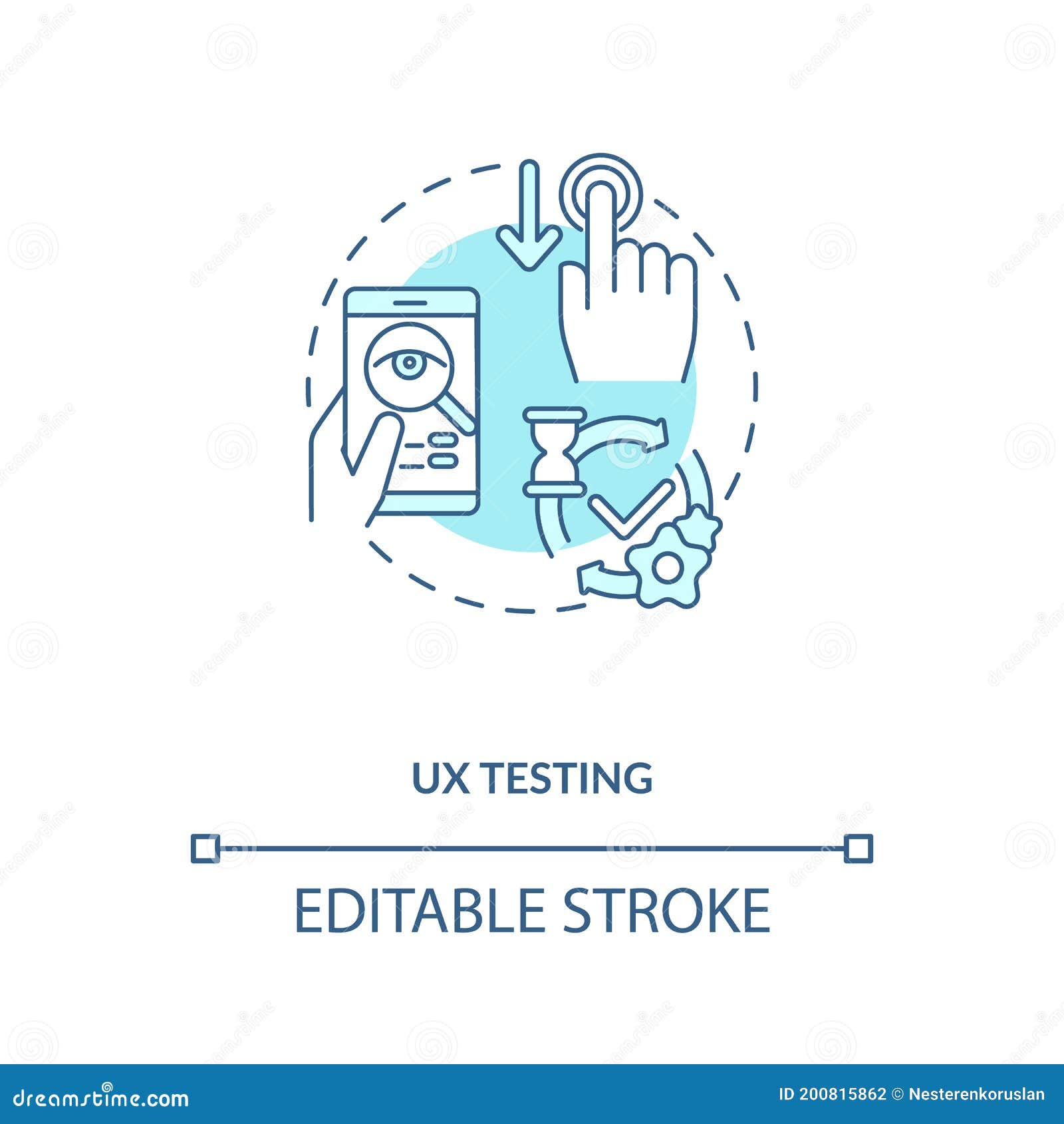 UX testing concept icon stock vector. Illustration of concept - 200815862
