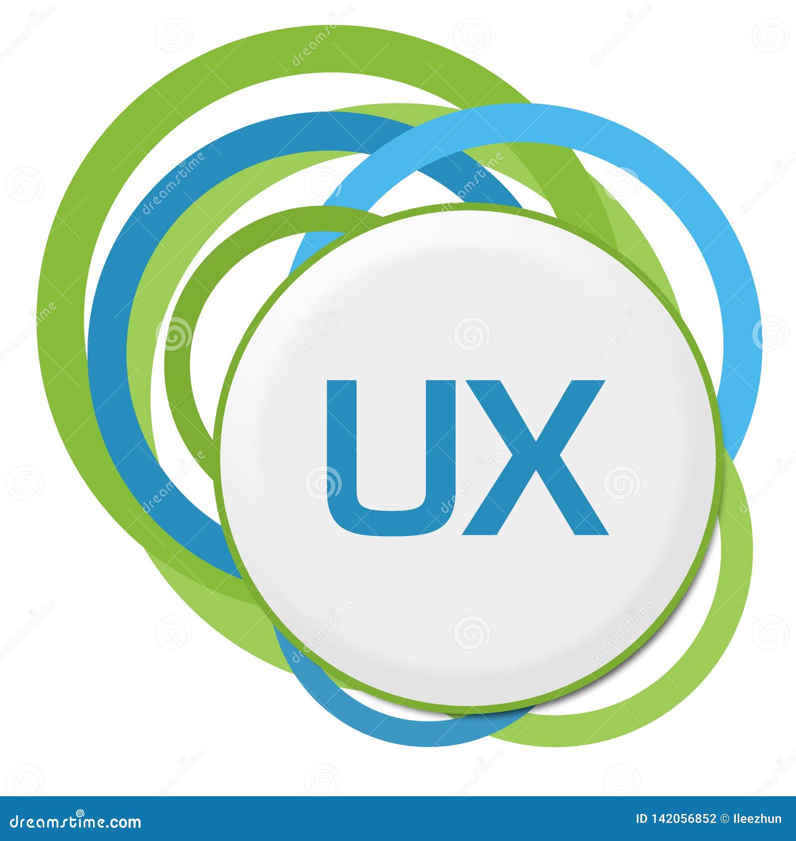 UX - User Experience Random Green Blue Rings Stock Illustration ...
