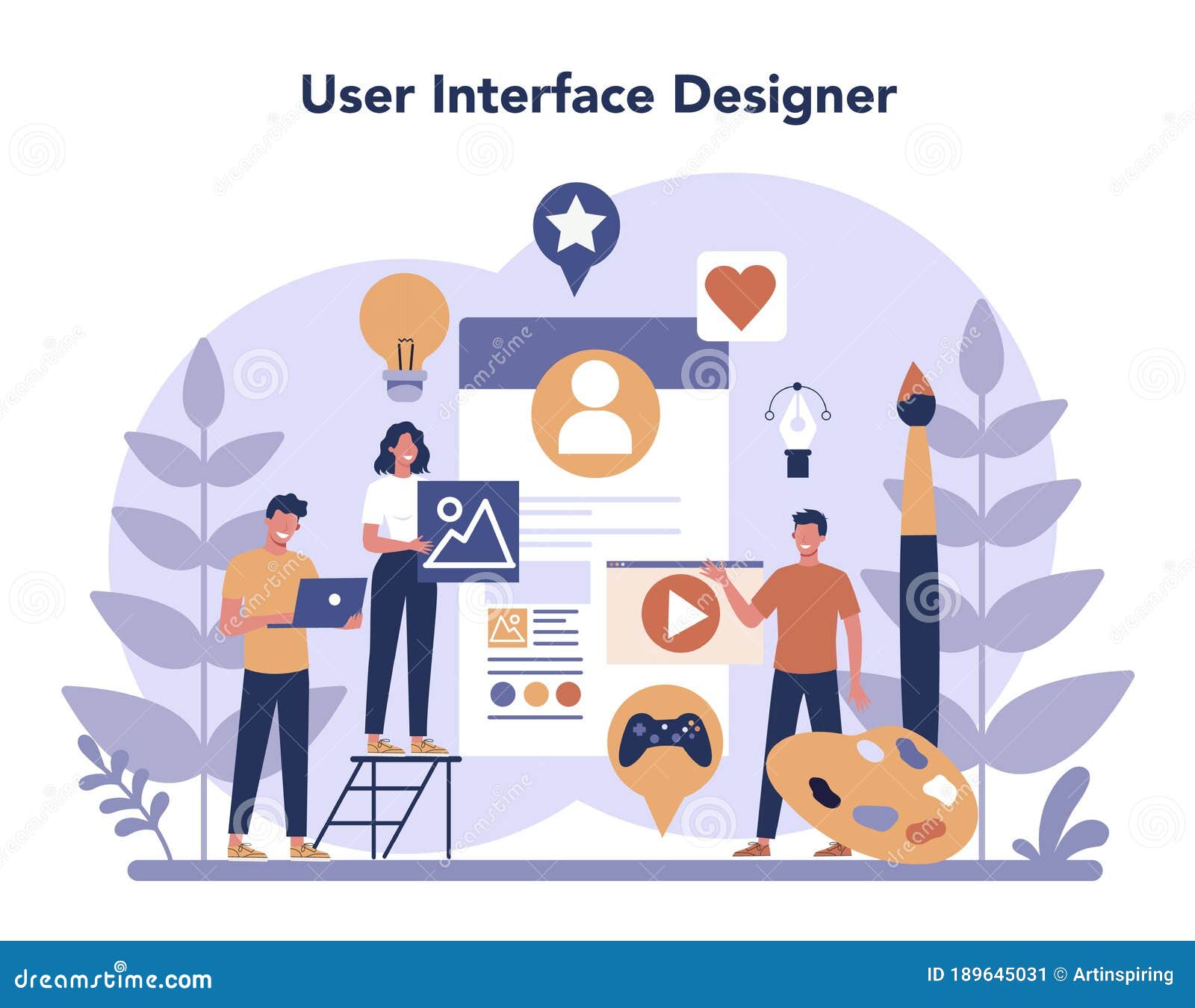 UX UI Designer Concept . App Interface Improvement for User. Stock ...