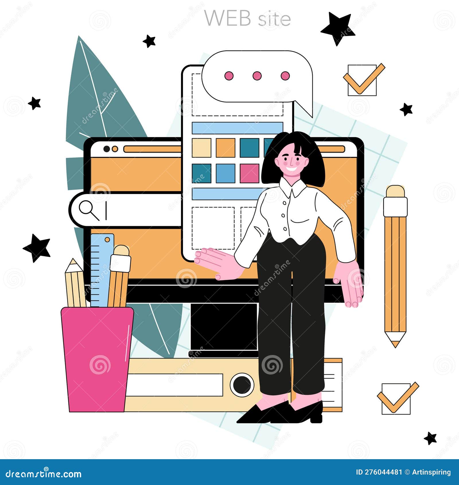 UX and UI Designer Online Service or Platform. App or Website Stock ...