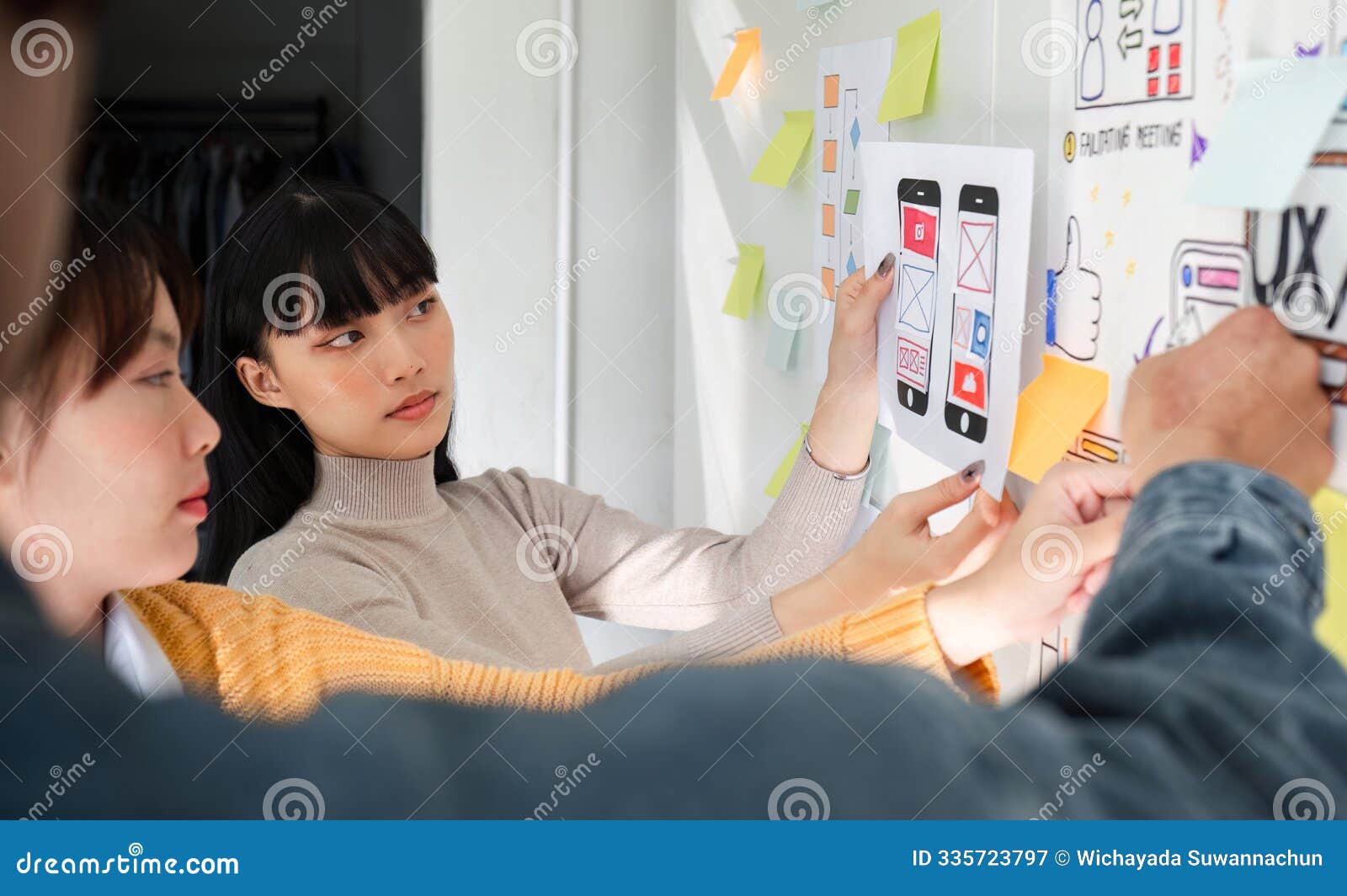 UX UI Designer Team Collaborates on Digital System Planning with ...