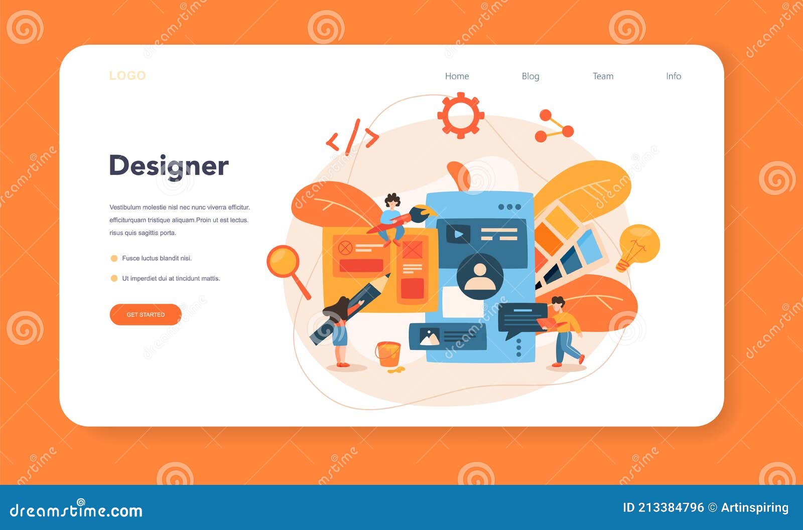 UX UI Designer Web Banner or Landing Page. App Interface Improvement ...