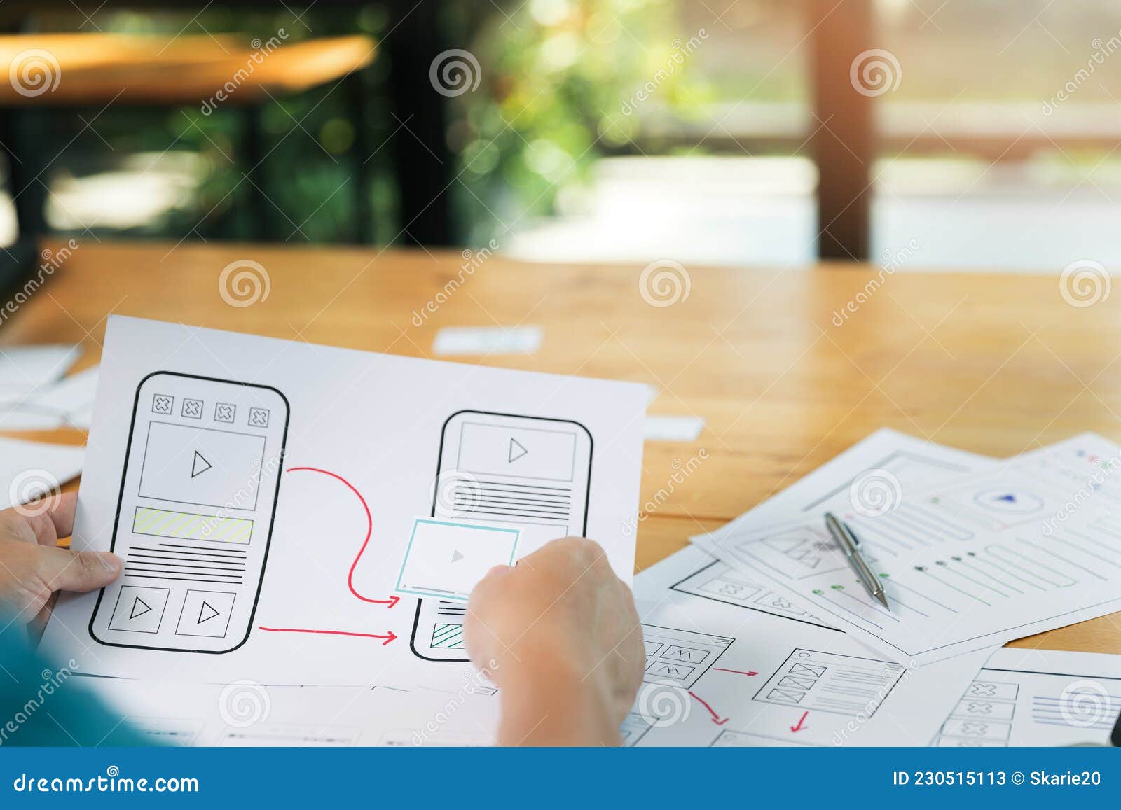 UX or UI Designers Designing on Digital Tablet and Smartphone ...
