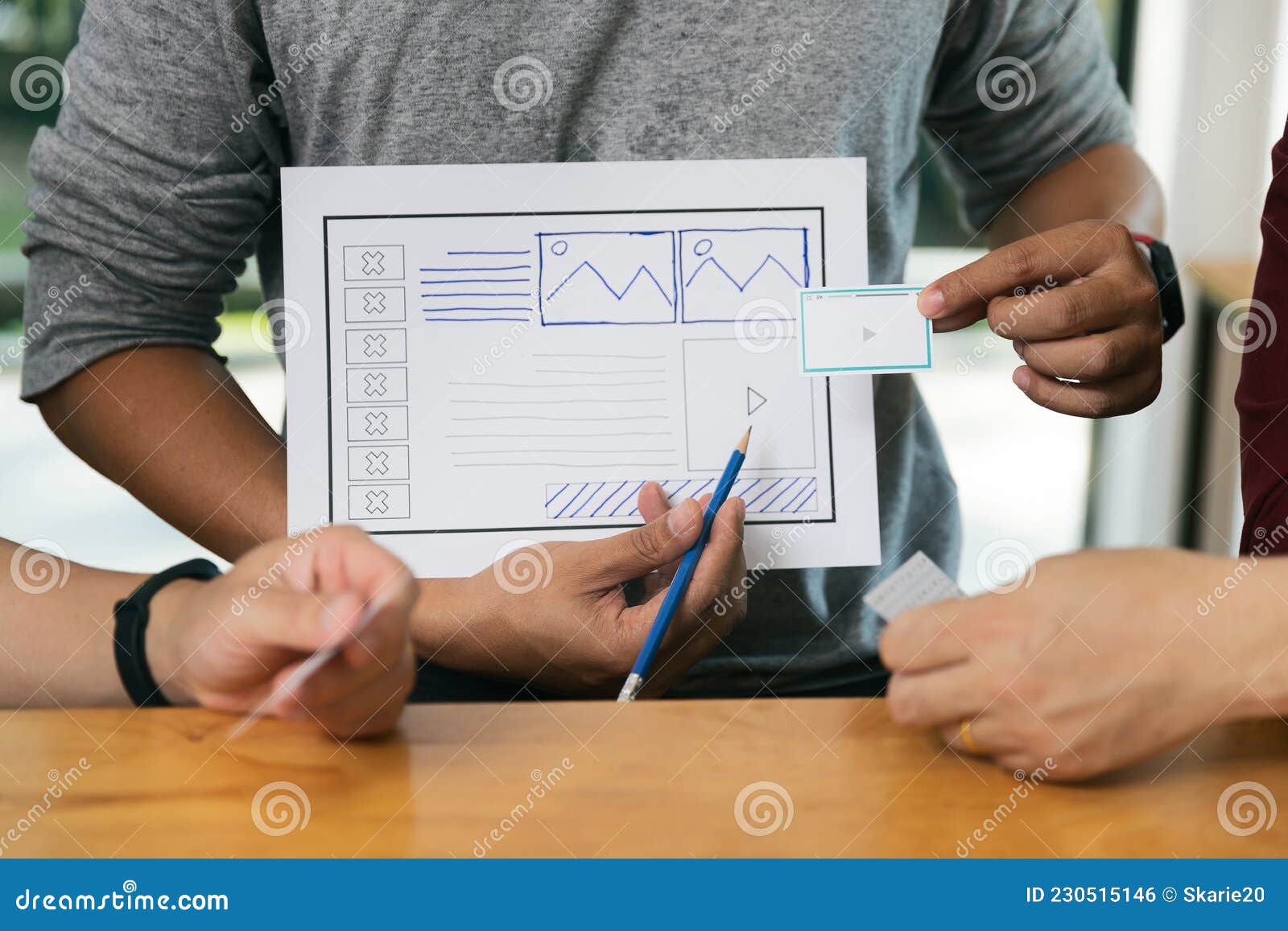 UX or UI Designers Designing on Digital Tablet and Smartphone ...