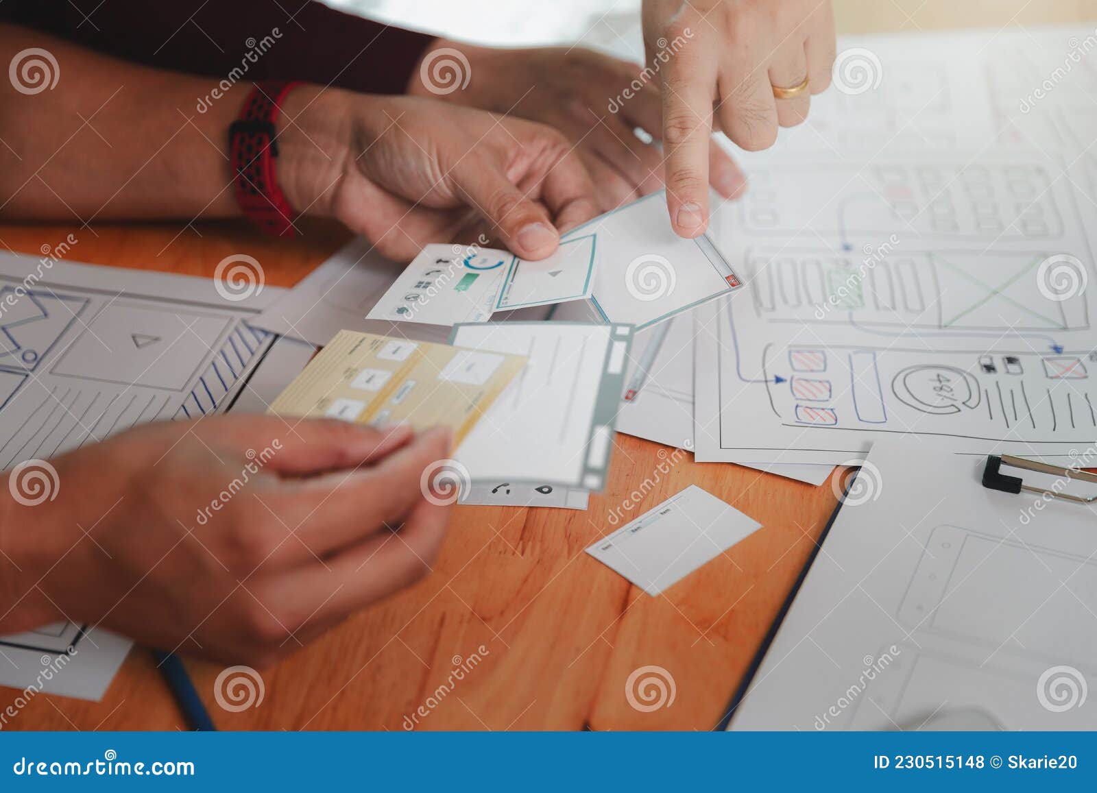 UX or UI Designers Designing on Digital Tablet and Smartphone ...