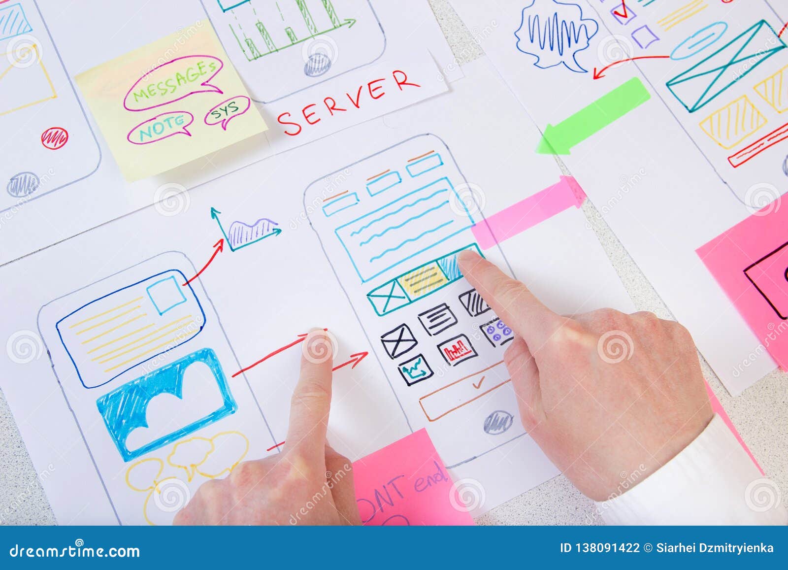 Ux Ui Development in Working Process Stock Photo - Image of creative ...