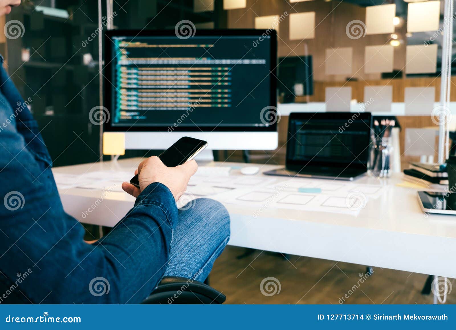 UX UI and Programming Development Technology. Stock Photo - Image of developer, development ...