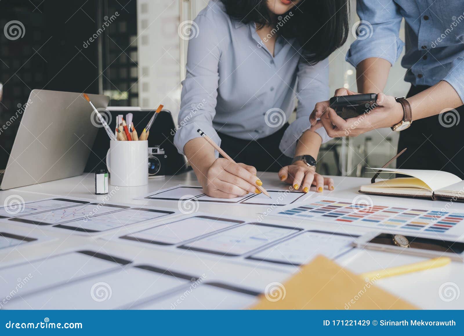 UX UI and Programming Development Technology Stock Image - Image of ...