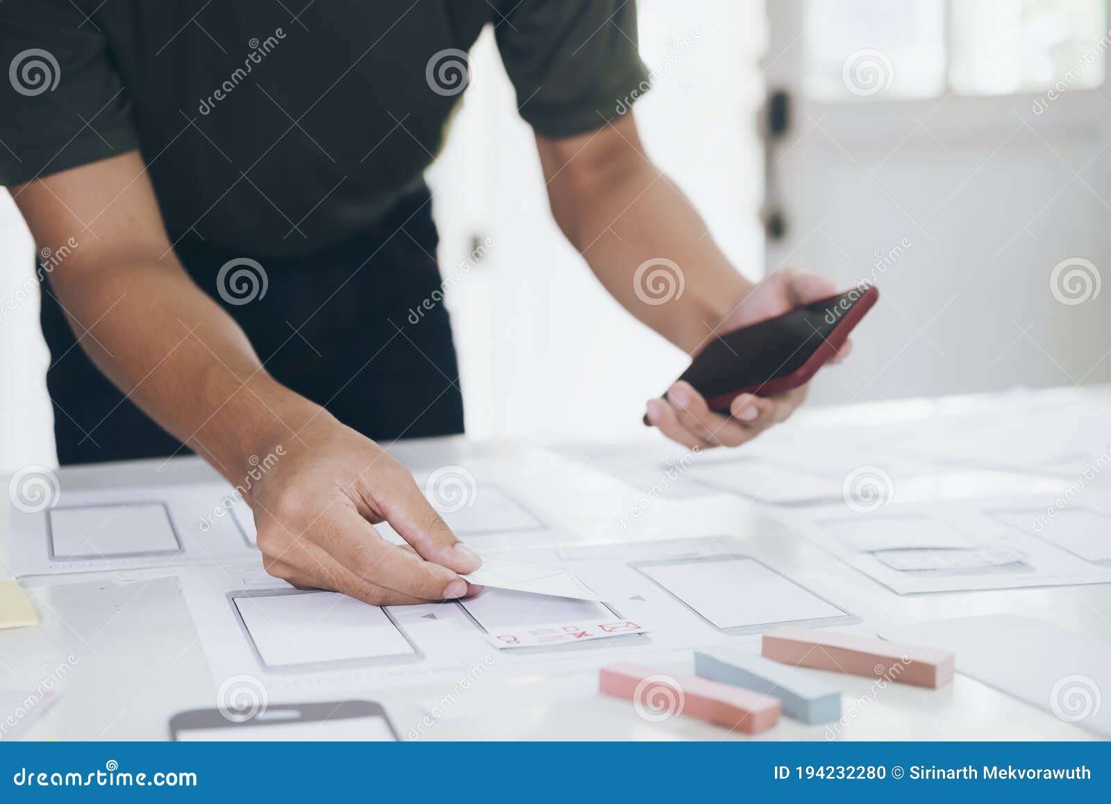 UX UI and Programming Development Technology Stock Photo - Image of ...