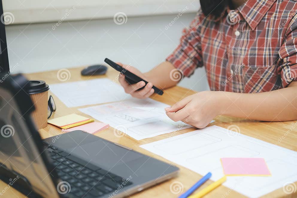 UX UI and Programming Development Technology. Stock Image - Image of computer, code: 243498011