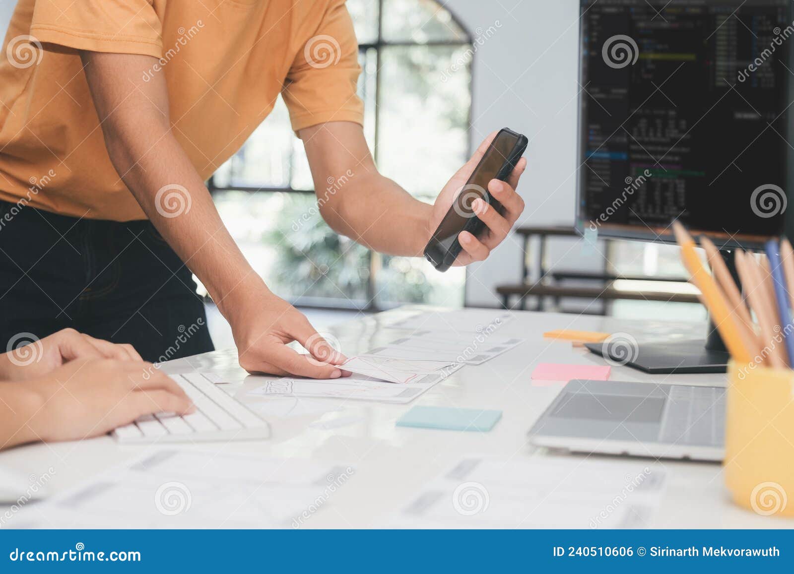 UX UI and Programming Development Technology. Stock Photo - Image of ...