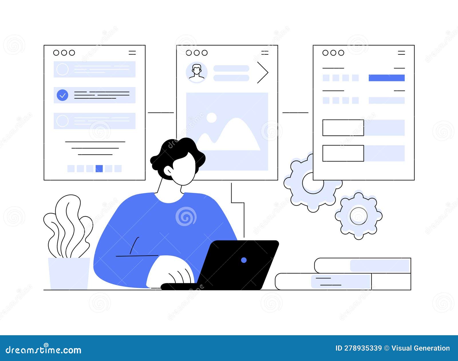 UX Wireframes Abstract Concept Vector Illustration. Stock Vector ...