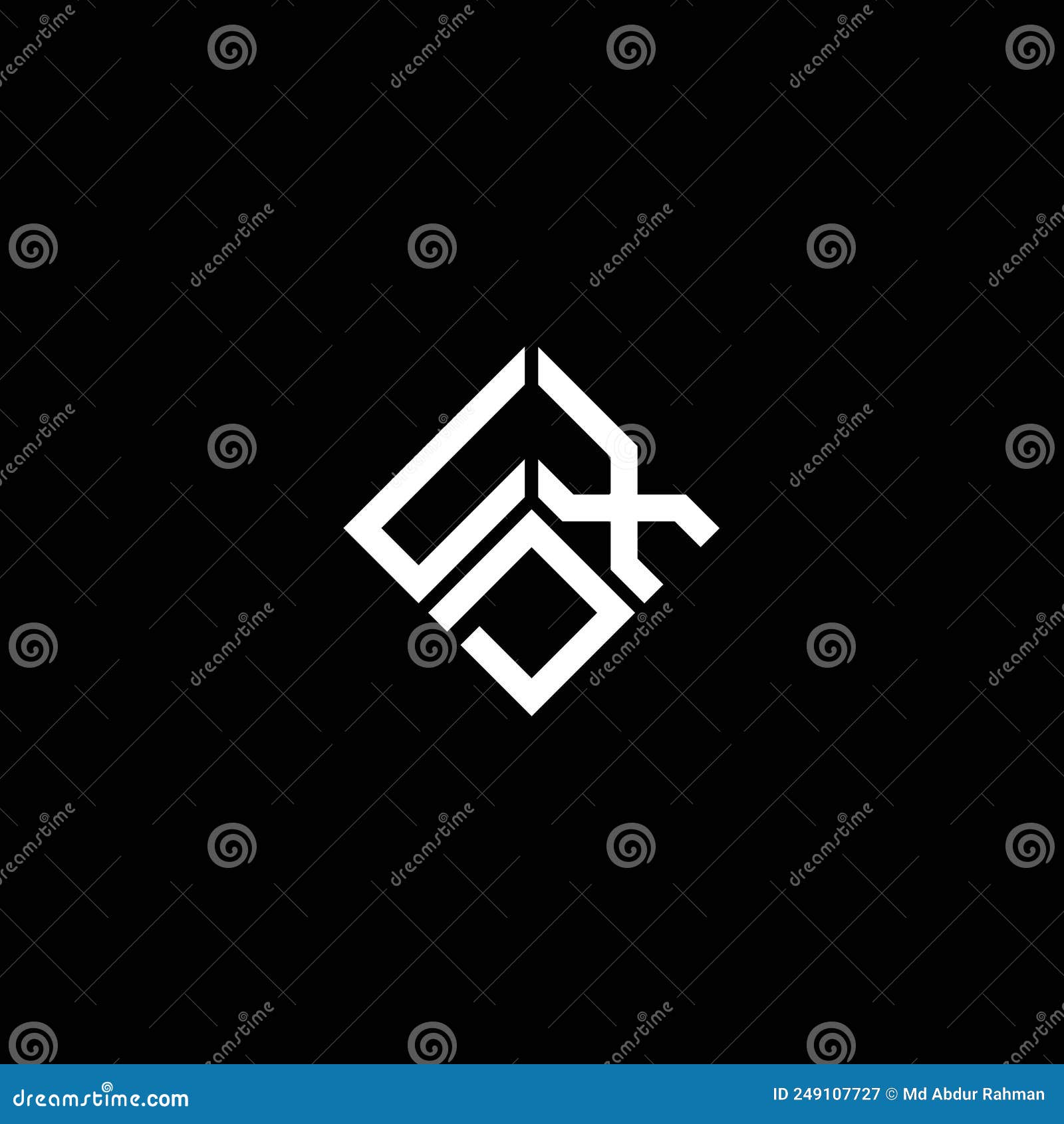 UXD Letter Logo Design on Black Background. UXD Creative Initials ...