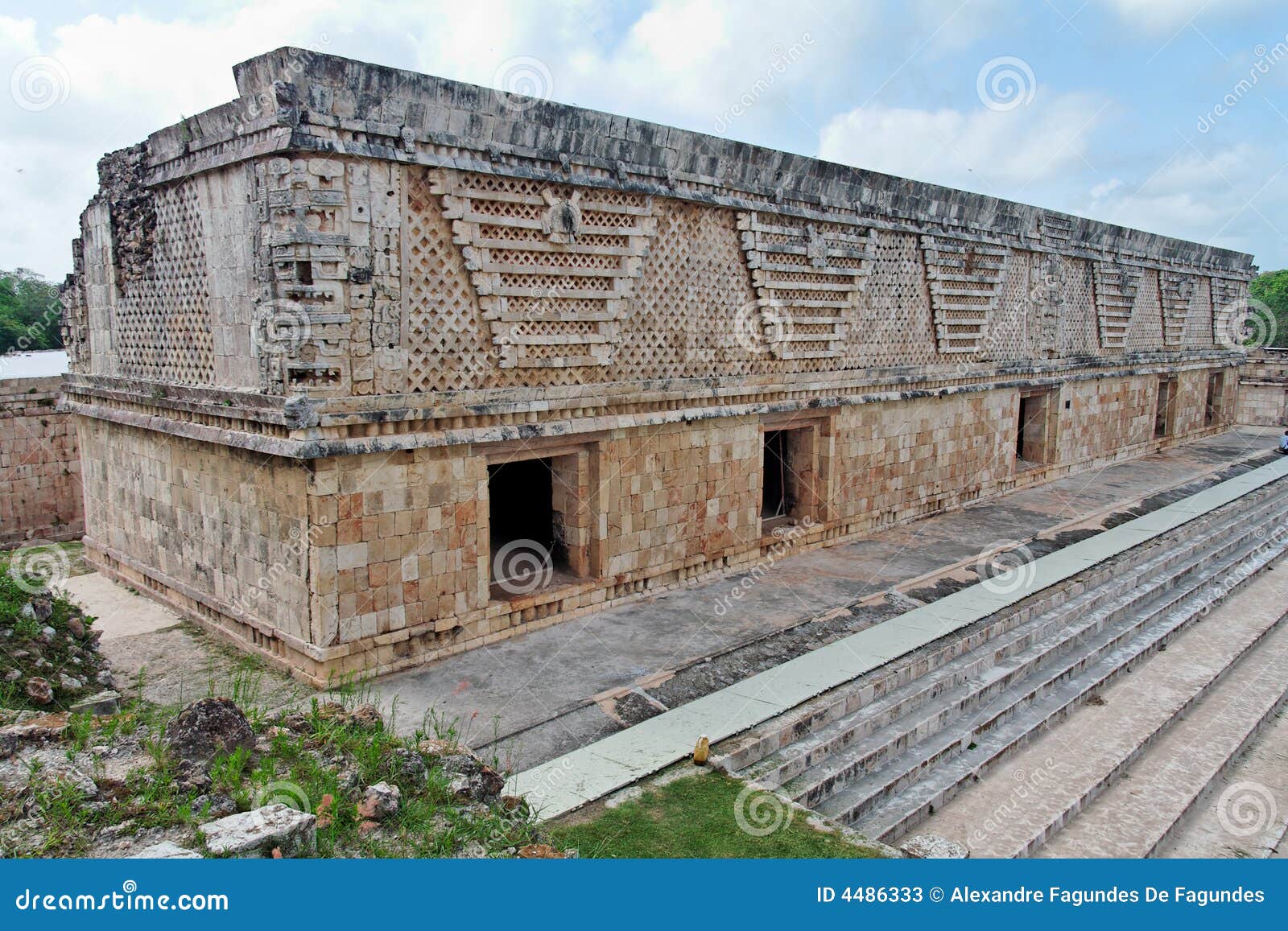 Uxmal Construction Facade Yucatan Mexico Stock Image - Image of site ...
