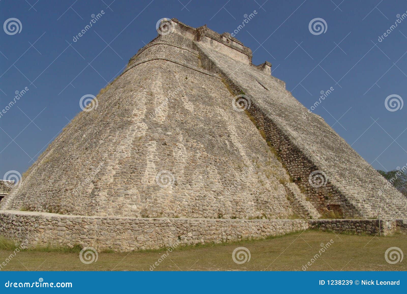 Uxmal Pyramid stock image. Image of yucatan, mexico, historic - 1238239