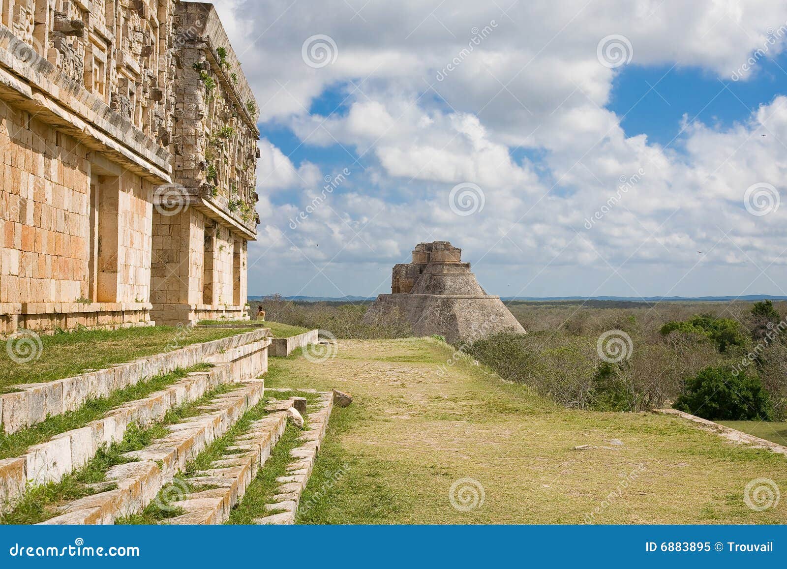 Uxmal Pyramid of the Magician Stock Image - Image of religion, uxmal ...