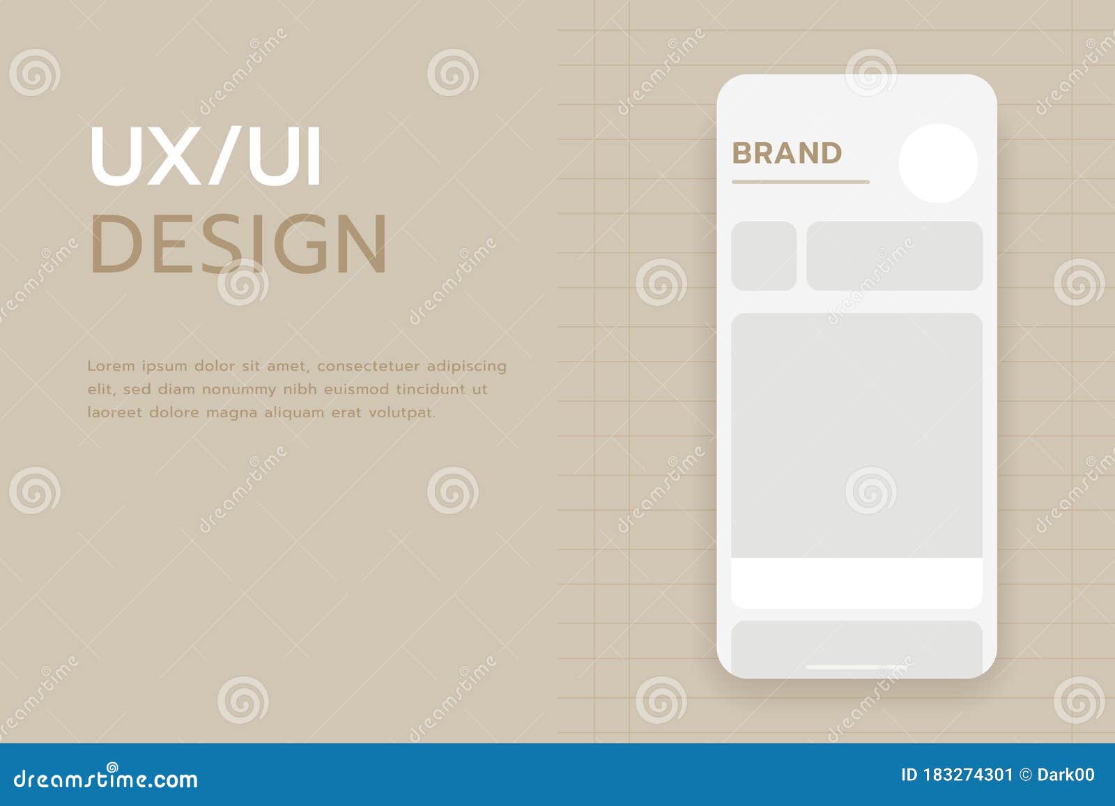 UXUI Design Template Cartoon Vector | CartoonDealer.com #183274301