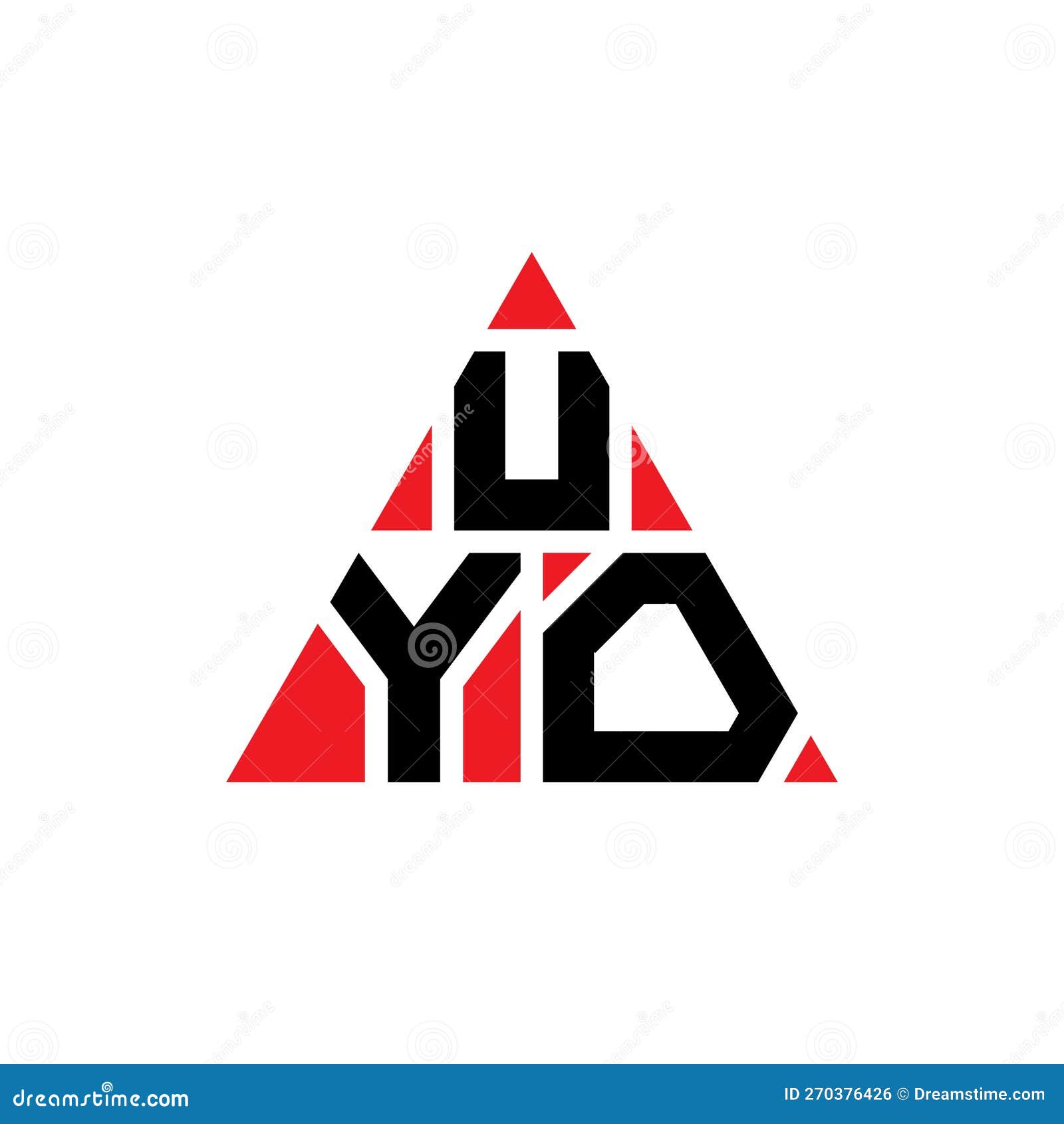 UYO Triangle Letter Logo Design with Triangle Shape. UYO Triangle Logo ...
