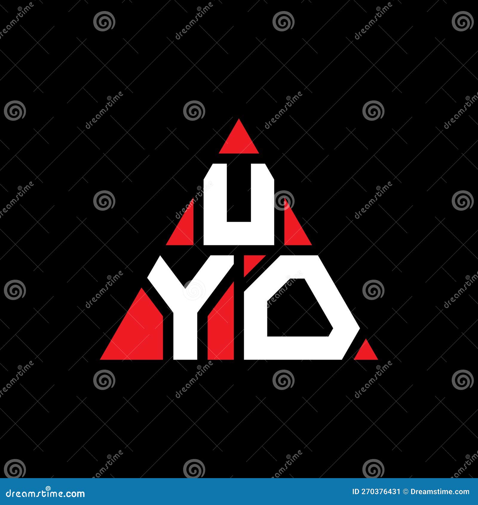 UYO Triangle Letter Logo Design with Triangle Shape. UYO Triangle Logo ...
