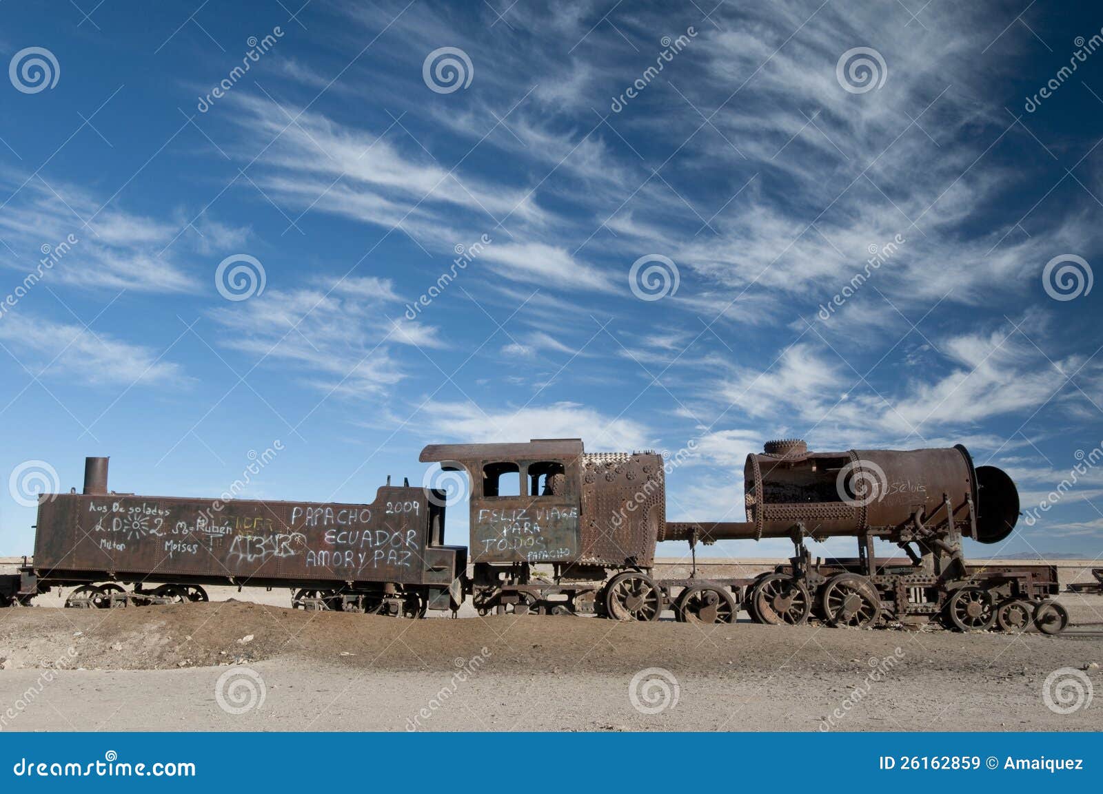 Uyuni train cementery stock image. Image of railroad - 26162859