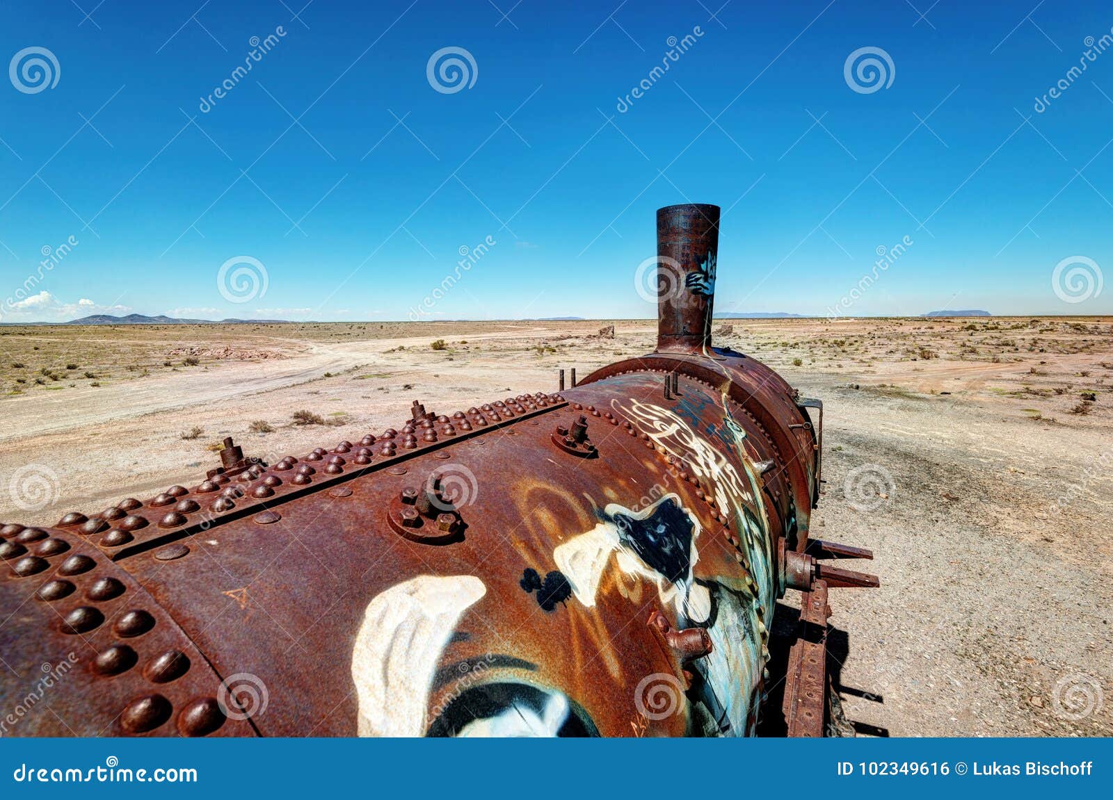 Uyuni Train Graveyard stock photo. Image of bolivian - 102349616