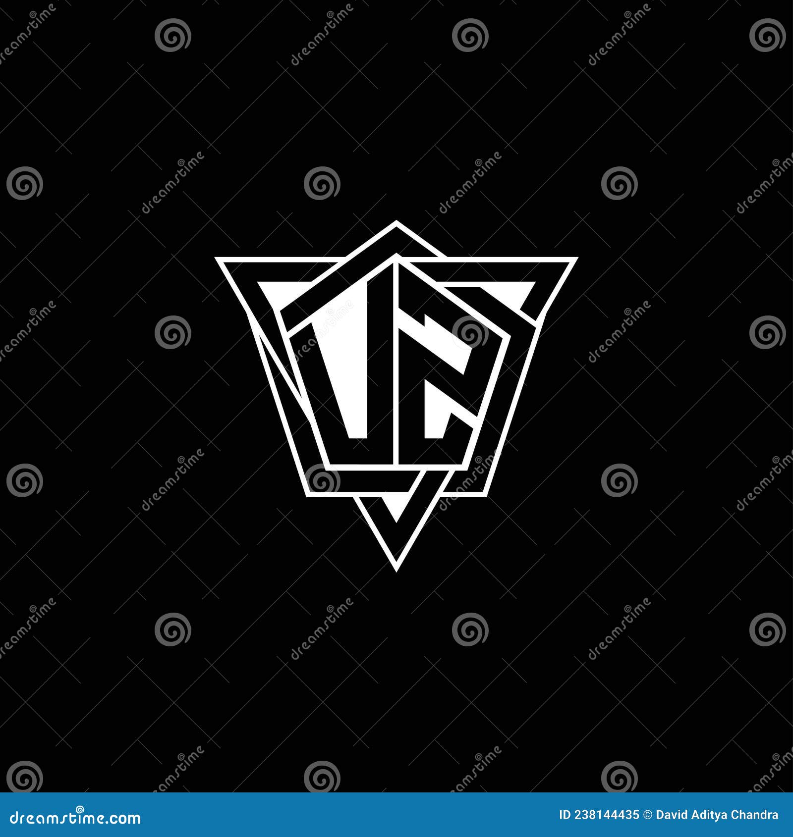 UZ Logo Monogram Geometric Modern Design Stock Vector - Illustration of ...