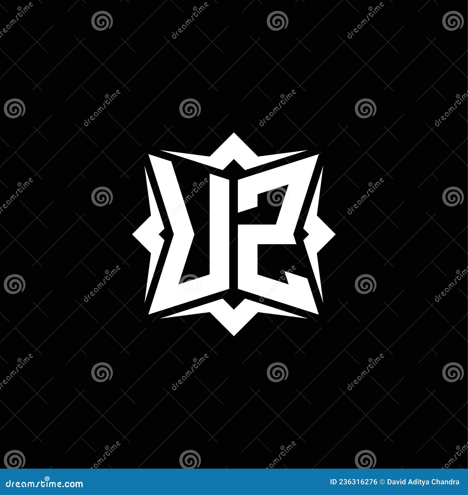 UZ Logo Monogram Geometric Modern Design Stock Vector - Illustration of ...