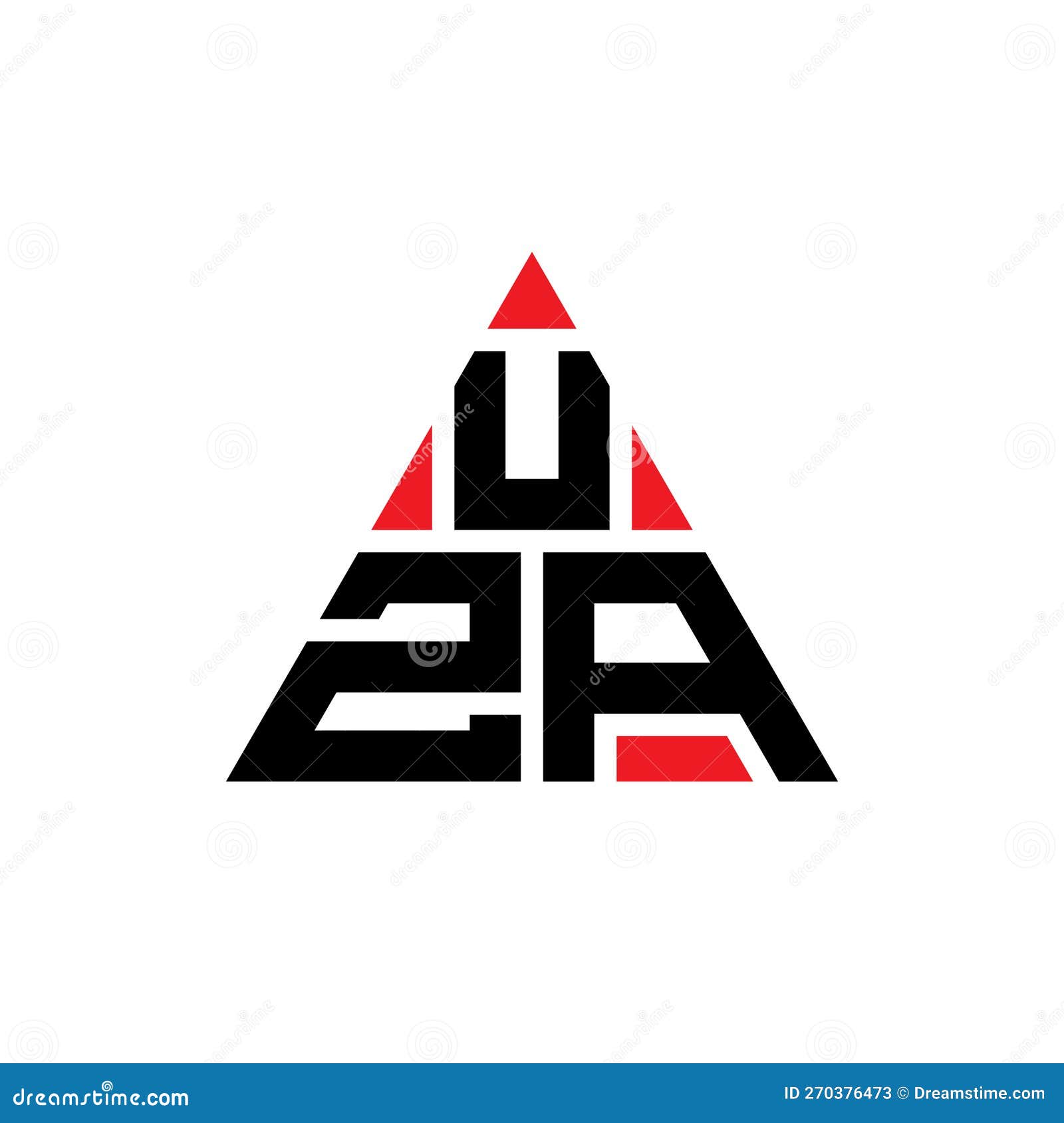 UZA Triangle Letter Logo Design with Triangle Shape. UZA Triangle Logo ...