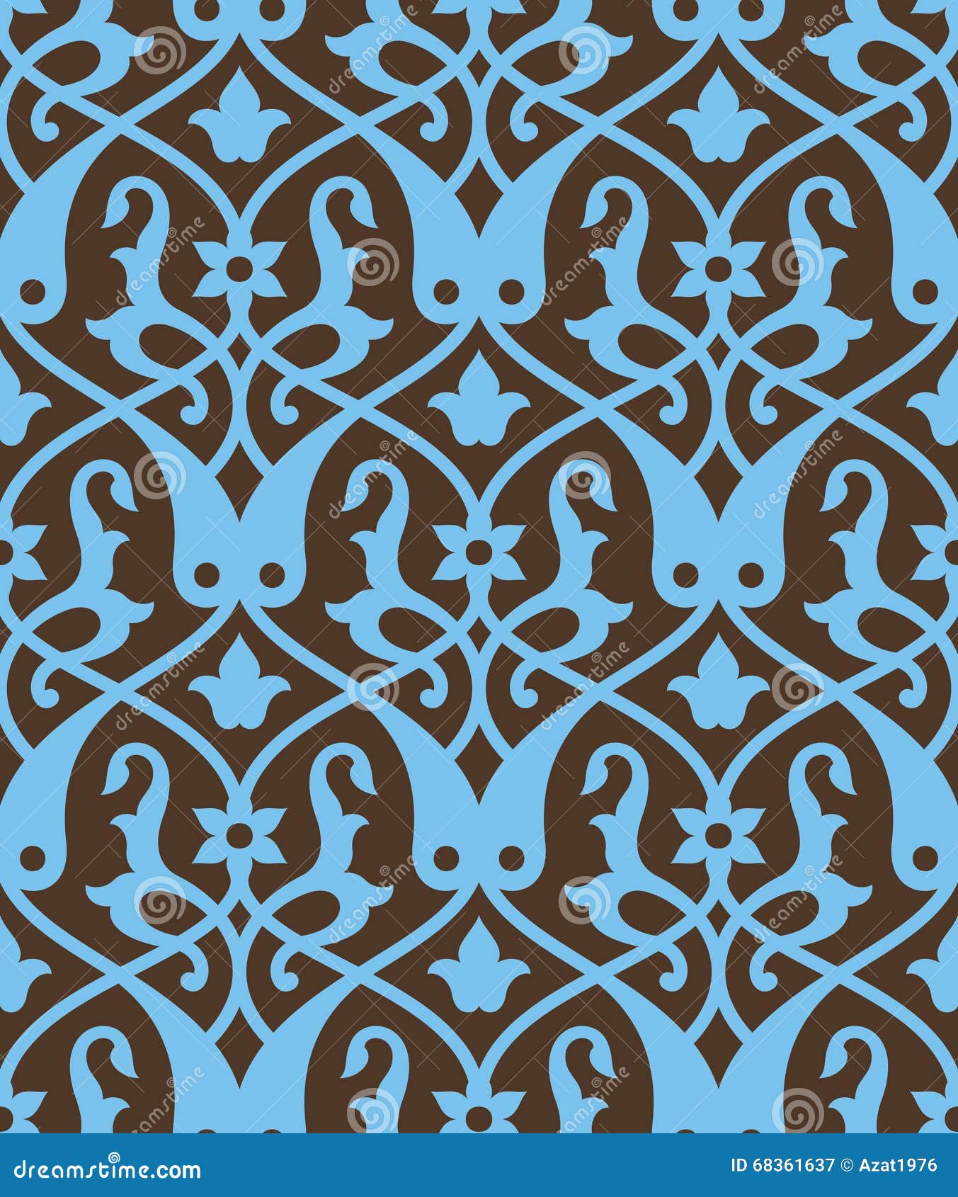 Uzbek Ancient Seamless Border Cartoon Vector | CartoonDealer.com #68361623